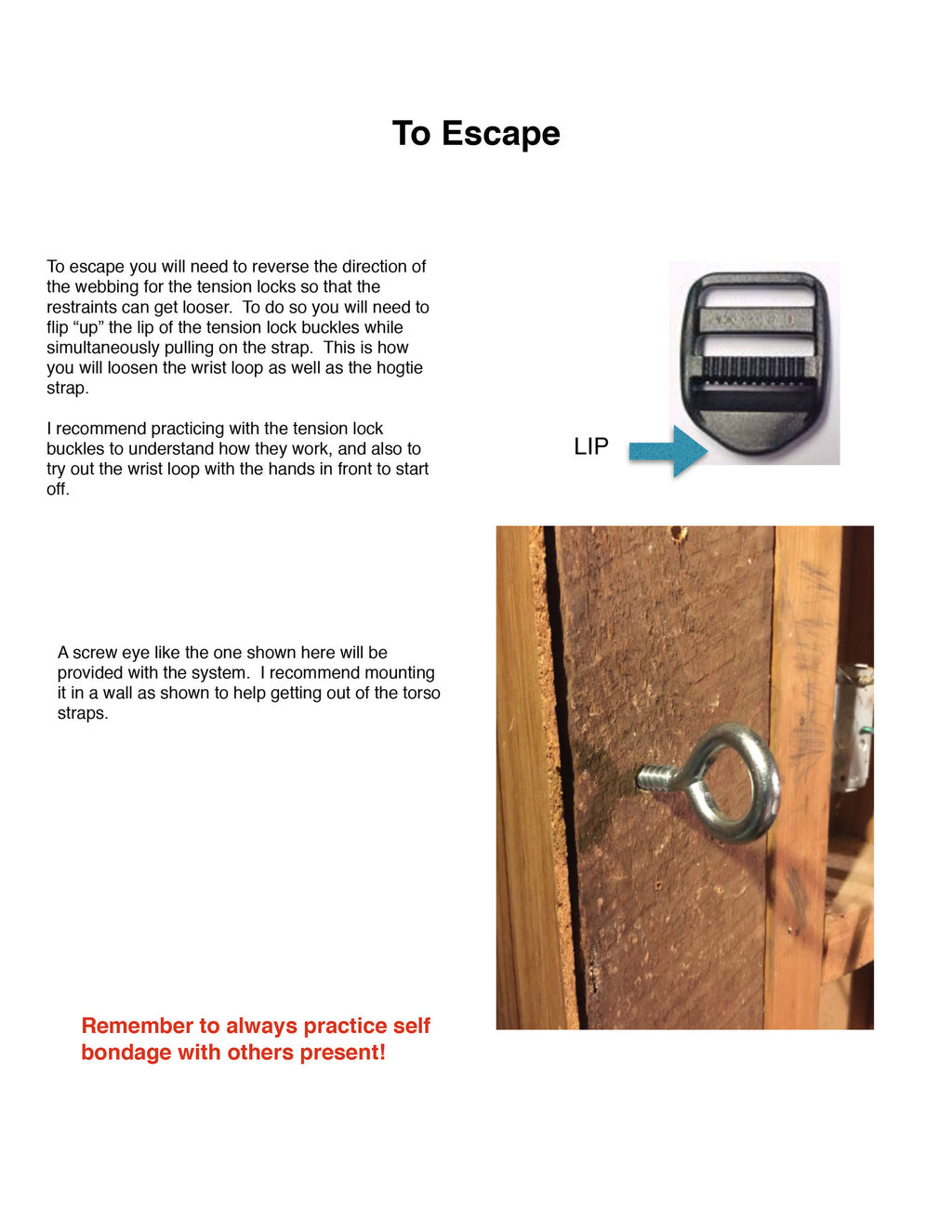 Self Bondage Hogtie System (Advanced, Nylon Webbing)