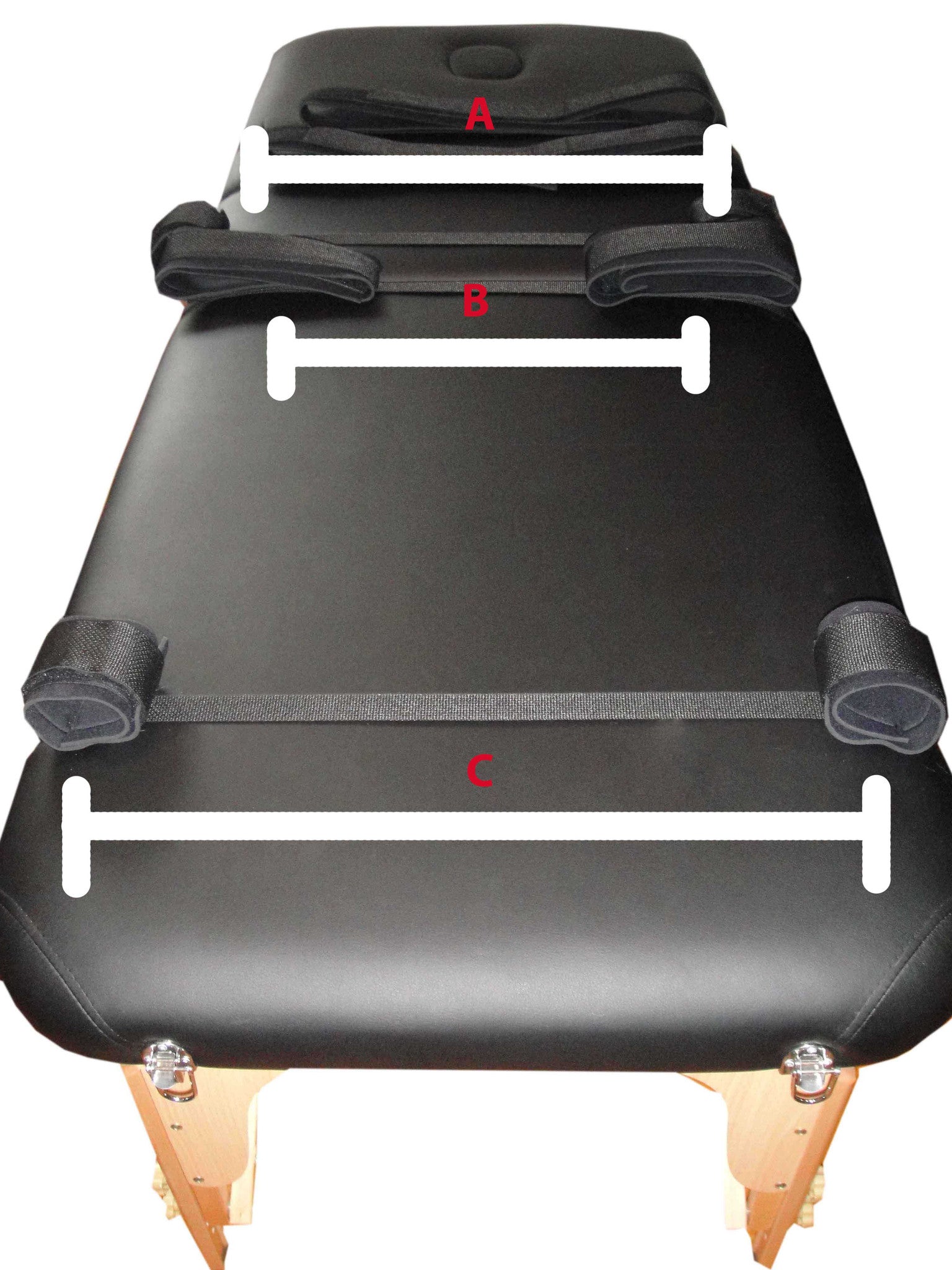Table/Bed Bondage Straps (Velcro, Neoprene Padding, Nylon Webbing)